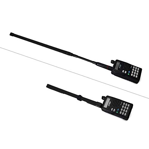 HYS CS Tactical SMA Male Antenna Dual Band VHF/UHF 2m/70cm 18.7inch Foldable Antenna with Gooseneck for TYT MD-UV380 YAESU VX-6R Kenwood Retevis RT82 RT3 Two-Way Radio