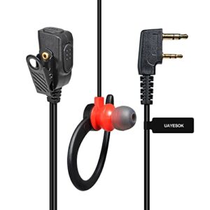 uayesok surveillance kit earpiece for 2 pin kenwood two way radio for baofeng uv-5r bf-888s bf-f8hp uv-82 uv-82hp retevis h-777 rt21 rt22 rt26 rt68