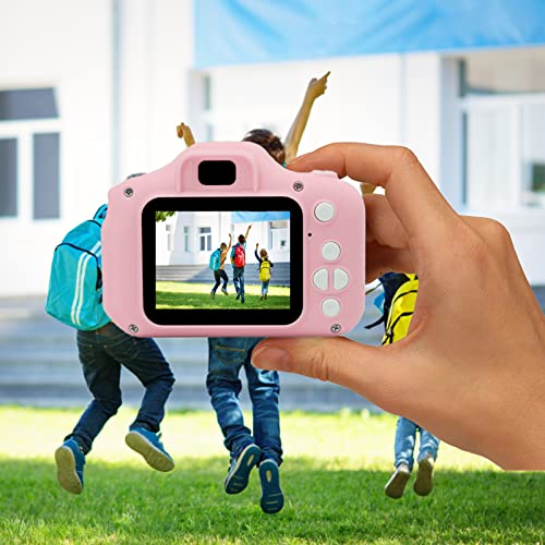 Digital Camera for Kids,1080P Kids Digital Video Camera with 2 Inch IPS Screen and 32GB SD Card for 3-12 Years Boys Girls Gift Birthday Gifts (Pink)