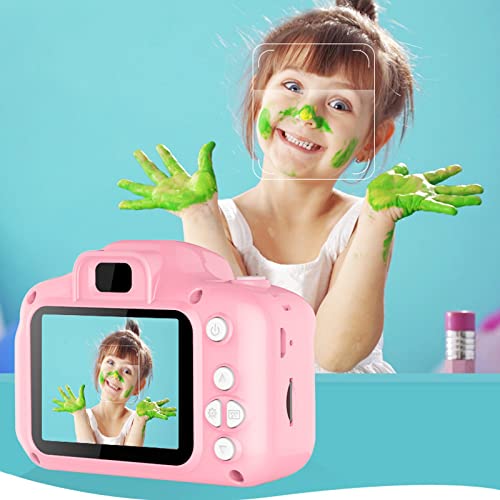 Digital Camera for Kids,1080P Kids Digital Video Camera with 2 Inch IPS Screen and 32GB SD Card for 3-12 Years Boys Girls Gift Birthday Gifts (Pink)