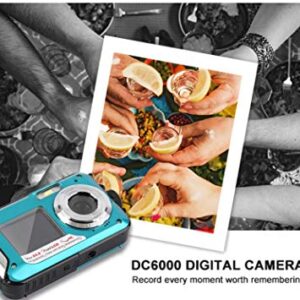 Waterproof Digital Camera for Snorkeling 24 MP Video Recorder Full HD 1080P Bundle with Swimming Goggles, 32GB SD Card, Floating Wrist Strap. DV Recording Point and Digital Shoot, Dual Screen.