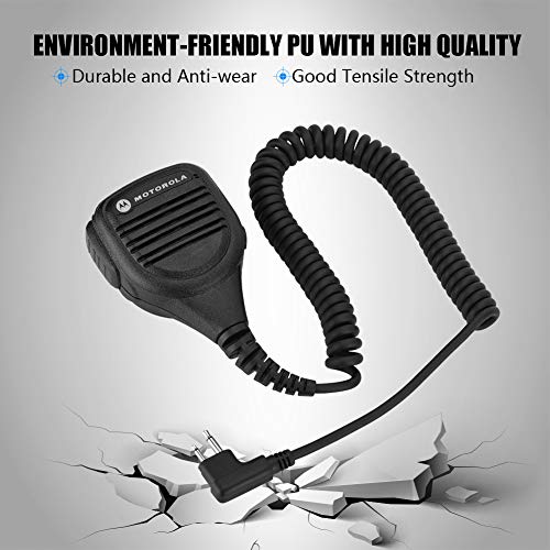 FOSA 3.5mm Headphone Jack Speaker mic,Portable Handheld Walkie Talkie Radio Microphone Waterproof Dustproof with Steel Belt Clip for GP88S,GP2000,GP88,GP3688,Note The Supported Models