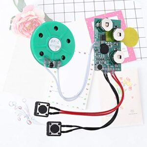 Recordable Voice Module for DIY Greeting Card Music Sound Talk Chip Musical Audio Radio Recorder Regard for Christmas Cards, Creative Gift Boxes, Jewelry Boxes, Crafts, Children's Toys