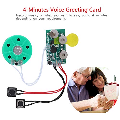 Recordable Voice Module for DIY Greeting Card Music Sound Talk Chip Musical Audio Radio Recorder Regard for Christmas Cards, Creative Gift Boxes, Jewelry Boxes, Crafts, Children's Toys