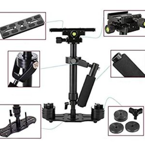 Wondalu S40 15.8'/40CM Handheld Steadycam Camera Stabilizer for DSLR Steadicam Canon Nikon GoPro AEE Video with Quick Release Plate