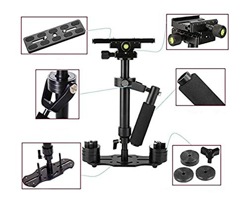 Wondalu S40 15.8'/40CM Handheld Steadycam Camera Stabilizer for DSLR Steadicam Canon Nikon GoPro AEE Video with Quick Release Plate