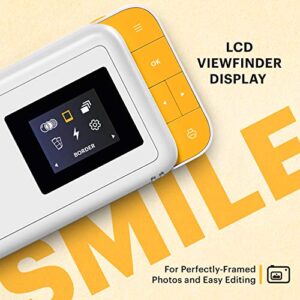 KODAK Smile Instant Print Digital Camera (White/Yellow) Carrying Case Kit