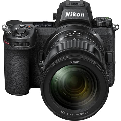 Nikon Z6II Mirrorless Digital Camera with 24-70mm Lens MFR #1663 + 64GB XQD High Speed Memory + Slave Flash, Padded Shoulder Bag, Grip Tripod, HD Filters, Video/Photo Editing Software Package & More