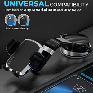 Bestrix Phone Holder for Car, Phone Mount for car Car Phone Mount, Cell Phone Car Phone Holder Compatible with iPhone 14 13 12 Pro, Xr,Xs,XS MAX,XR,X, Galaxy S22 & All Smartphones (Cradle)