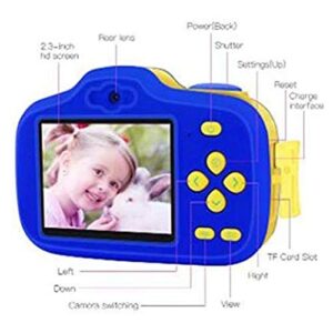 LKYBOA Kids Camera,Mini Digital Camera 2.3 Inch Cartoon Cute Camera Toys Children 1080P Camera Children Camera Birthday Shockproof Digital Video (Color : Green)