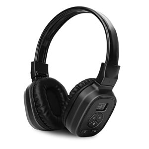 portable digital personal fm radio headphones ear muffs with best reception, battery powered wireless headset with build in radio for walking, jogging and daily works