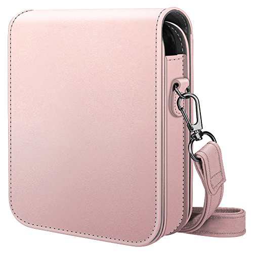 Fintie Protective Case for Polaroid POP 2.0 2 in 1- Premium Vegan Leather Bag Cover with Removable Strap for Polaroid POP 2.0 3x4 Instant Print Digital Camera, Rose Gold