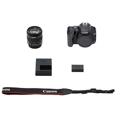 Canon EOS Rebel SL3 DSLR Camera w/EF-S 18-55mm F/4-5.6 Zoom is STM Lens + 128GB Memory + Case + Filters + Tripod + 3 Piece Filter Kit + More (24pc Bundle)