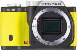 pentax k-01 mirrorless digital camera, yellow (body only)