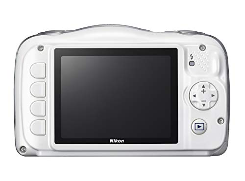 Nikon COOLPIX S33 Waterproof Digital Camera (White) (Discontinued by Manufacturer) (Renewed)