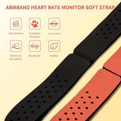 LIVLOV V11 Heart Rate Monitor Armband Replacement Strap - 22mm Adjustable Arm Wrist Band Compatible with LIVLOV Polar Wahoo Powr Labs Echelon XOSS Coospo Optical HRM Sensor