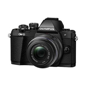 olympus om-d e-m10 mark ii mirrorless camera with 14-42mm ii r lens (black)