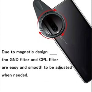 Kase 41mm Clip on Phone Magnetic CPL Filter Kit Includes Polarizer Filter, GND1.2 Filter, Lens Clip for iPhone 14 13 12 11 8 7 XR X XS, Android Smartphone