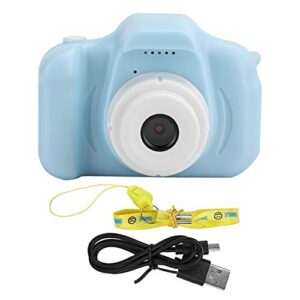 gototop kids camera, 2.0 inch 1080p selfie digital kids camera with 32gb card, mini toy camera for 3-9 years old kids (blue-primary edition)