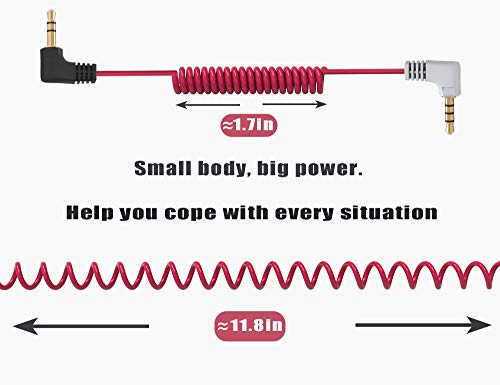 TRS to TRRS Cable, Ancable 3.5mm Male to Male Right Angle Adaptor Cable Compatible for Rode SC7, iPhone, Smartphone Connect, VideoMic, VideoMicro Go, BOYA