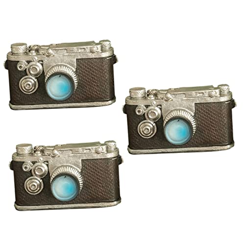 NOLITOY 3pcs Camera Model Nativity Ornaments for Kids Poppets for Kids Home Décor Camera Desktop Decoration Metal Desktop Ornament Sculpture Retro Camera Model Tabletop Camera Model