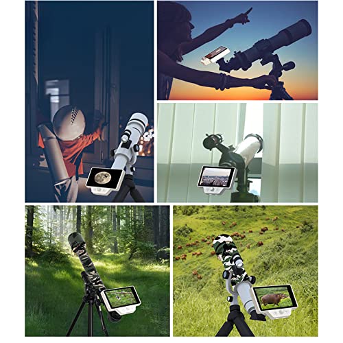 Telescope Electronic Eyepiece, 5 Inch HD Display CMOS Electronic Digital Telescope Camera 5MP with WiFi Remote Control for 1.25 Inches Astronomy Camera, Compatible with Android iOS