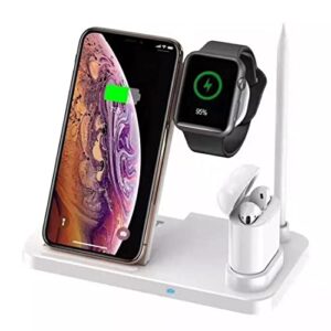 Xagross Desktop Fast Wireless Charging Station 4 in 1 for Phone/Watch/Airpods/Apple Pencil (Back)