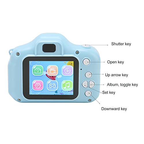 Keenso 2.0 Inches 8MP/1080P Kids Camera Selfie Camera 32GB Card Camera, Mini Camera Kids Rechargeable, Ideal Gift for Boys Girls