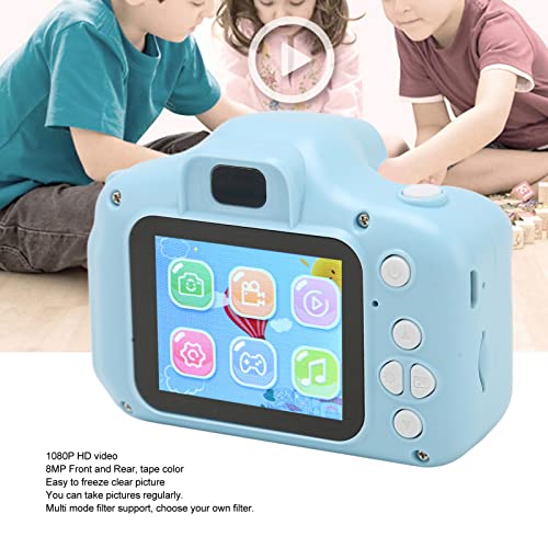 Keenso 2.0 Inches 8MP/1080P Kids Camera Selfie Camera 32GB Card Camera, Mini Camera Kids Rechargeable, Ideal Gift for Boys Girls