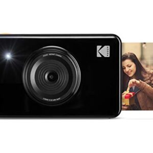 Kodak Mini shot 2 in 1 Wireless Instant Digital Camera and Social Media Portable Photo PRINTER, LCD Display, Premium quality Full Color prints, Compatible w/iOS and Android (Black)