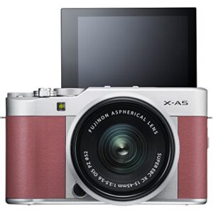 Fujifilm X-A5 Mirrorless Digital Camera w/XC15-45mmF3.5-5.6 OIS PZ Lens - Pink