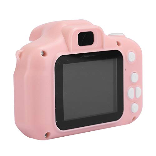 Kids Camera 2.0 Inch 1080P Selfie Kids Camera with 32GB Card, Mini Rechargeable Kids Camera, Ideal Gift for 3-9 Years Old Kids (Pink - Puqing Version)