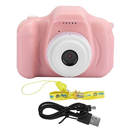 Kids Camera 2.0 Inch 1080P Selfie Kids Camera with 32GB Card, Mini Rechargeable Kids Camera, Ideal Gift for 3-9 Years Old Kids (Pink - Puqing Version)