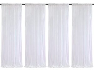 white iridescent sequin backdrop curtains 4 packs 2ftx8ft wedding stage background backdrop glitter fabric backdrop drape