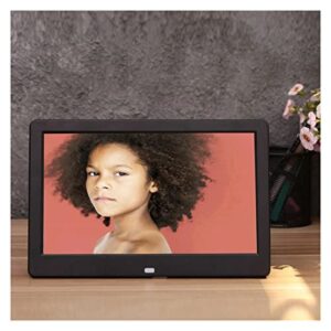 10 Inch Screen LED Backlight HD 1024 * 600 Digital Photo Frame Electronic Album Picture Music Movie Full Function Good Gift (Color : White 4GB, Size : EU Plug)