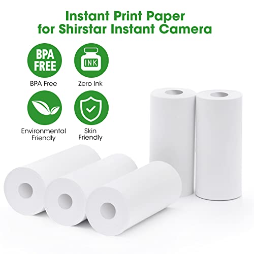 Instant Camera and Refill Paper 5 Rolls