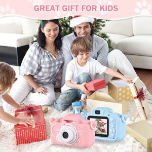 Andoer X8 Mini Kids Digital Camera 1080P 20MP Dual Lens 2.0 Inch IPS Screen Built-in Battery Interesting Games with 32GB Memory Card USB Card Reader Neck Strap Birthday for Boys Girls