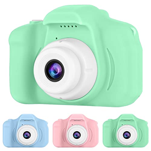 Kids Camera, Christmas Birthday Kids Camera for Boys Girls Age 3-9, Kid Camera for Toddler, Video Camera for Kids, Kids Digital Camera, Kidizoom Camera, Mini Camera for Kids with 32GB SD Card (Green)