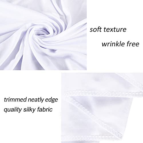 10x10 White Backdrop Curtain for Parties Wedding Wrinkle Free White Photo Curtains Backdrop Drapes Fabric Decoration for Baby Shower 5ft x 10ft,2 Panels