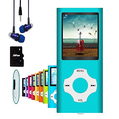 MP3 Player / MP4 Player, Hotechs MP3 Music Player with 32GB Memory SD Card Slim Classic Digital LCD 1.82'' Screen Mini USB Port with FM Radio, Voice Record