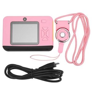 Kids Camera, Multifunction Mini Children Camera Electronic Gift with AntiLost Strap for Recording Videos (Pink)