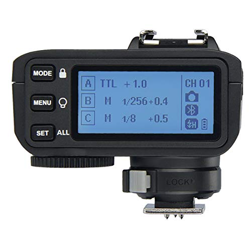 Godox X2T-N TTL Wireless Flash Trigger for Nikon, Bluetooth Connection, 1/8000s HSS,5 Separate Group Buttons, Relocated Control-Wheel, New Hotshoe Locking, New AF Assist Light