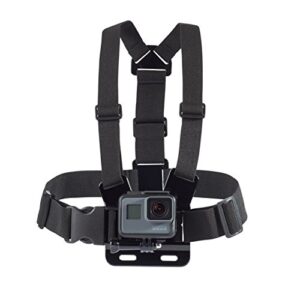 amazon basics adjustable chest mount harness for gopro camera (compatible with gopro hero series), black