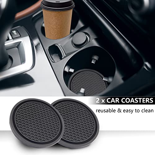 Car Cup Holder Phone Mount 2 in 1 Car Cup Holder Expander for Car Ultra Stability & 360°Rotation Cup Holder Extender with Adjustable Base Compatible with iPhone Samsung Galaxy All Smartphones