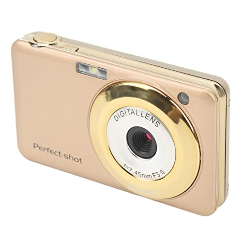 Vbestlife 48MP HD Camera, 2.7in TFT 8X Optical Zoom Portable Digital Camera, for Children Beginners, 750mah Portable Children Video Camera, Support 32GB Memory Card, Gift for Students(Gold)