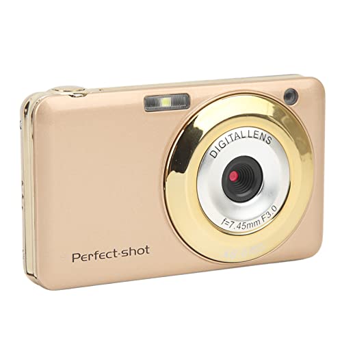 Vbestlife 48MP HD Camera, 2.7in TFT 8X Optical Zoom Portable Digital Camera, for Children Beginners, 750mah Portable Children Video Camera, Support 32GB Memory Card, Gift for Students(Gold)