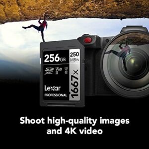 Lexar Professional 1667x 128GB SDXC UHS-II Card, Up To 250MB/s Read, for Professional Photographer, Videographer, Enthusiast (LSD128CBNA1667)