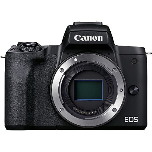 Canon EOS M50 Mark II Mirrorless Camera with EF-M 18-150mm is STM Lens (4728C001) + 64GB Card + Card Reader + Case + Flex Tripod + Hand Strap + Cap Keeper + Memory Wallet + Cleaning Kit (Renewed)