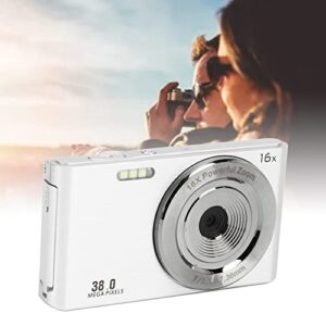 Digital Camera, FHD 1080P 38MP Video Camera with 2.4in Screen and 16X Digital Zoom, Built in Fill Light, Compact Point and Shoot Camera for Teens Beginners Kids Adults