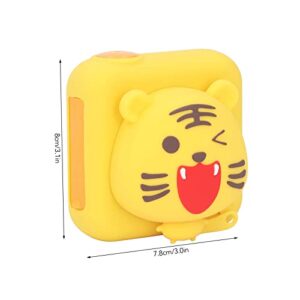 Kids Camera, 32GB Memory Card Kid Camera Digital Cute Cartoon Yellow Tiger 600mAh Battery Multi Function 20 Million PX for Outdoor for Christmas for Home